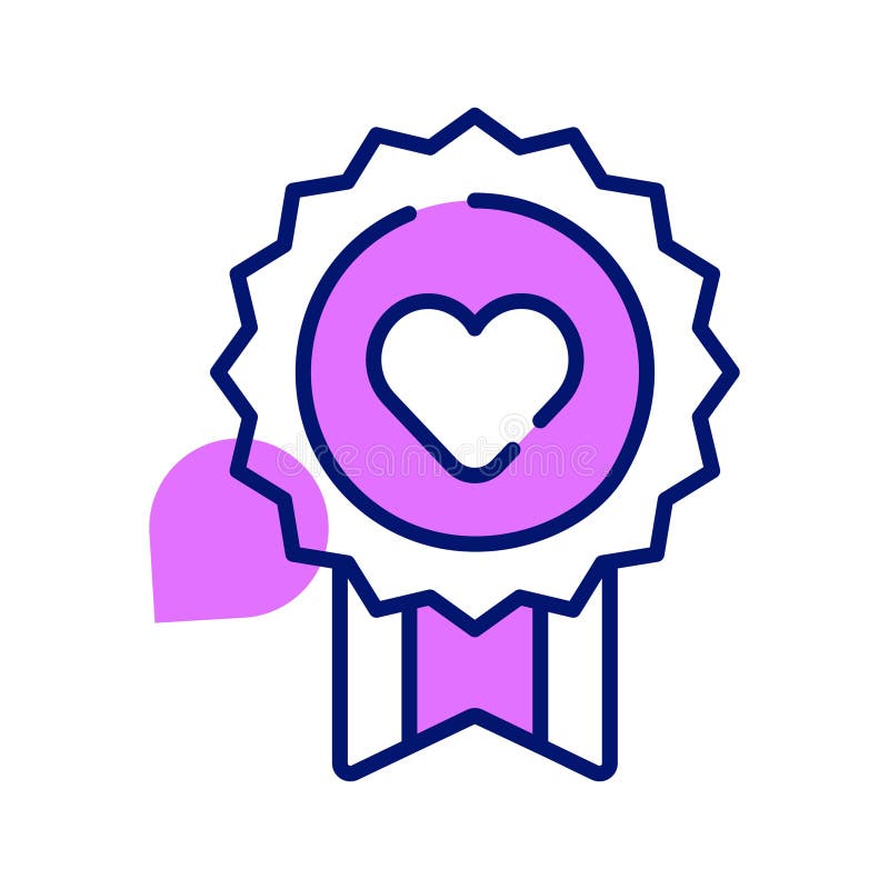 Heart Inside Ribbon Badge, Concept of Favorite Item, Best Quality Vector Stock Vector ...