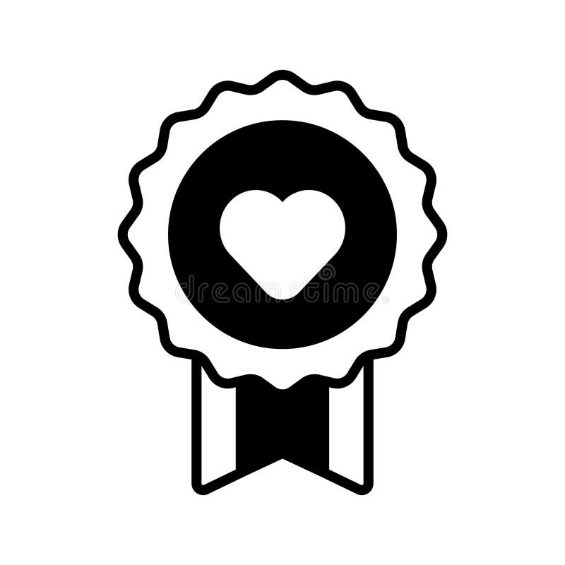 Heart Inside Ribbon Badge, Concept of Favorite Item, Best Quality ...