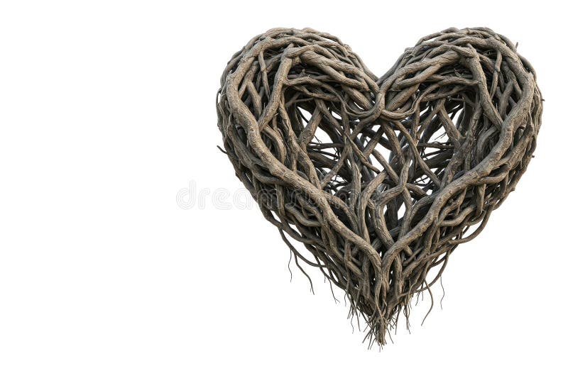 A Heart of Intertwined Tree Branches. Space for Text. Stock Image ...