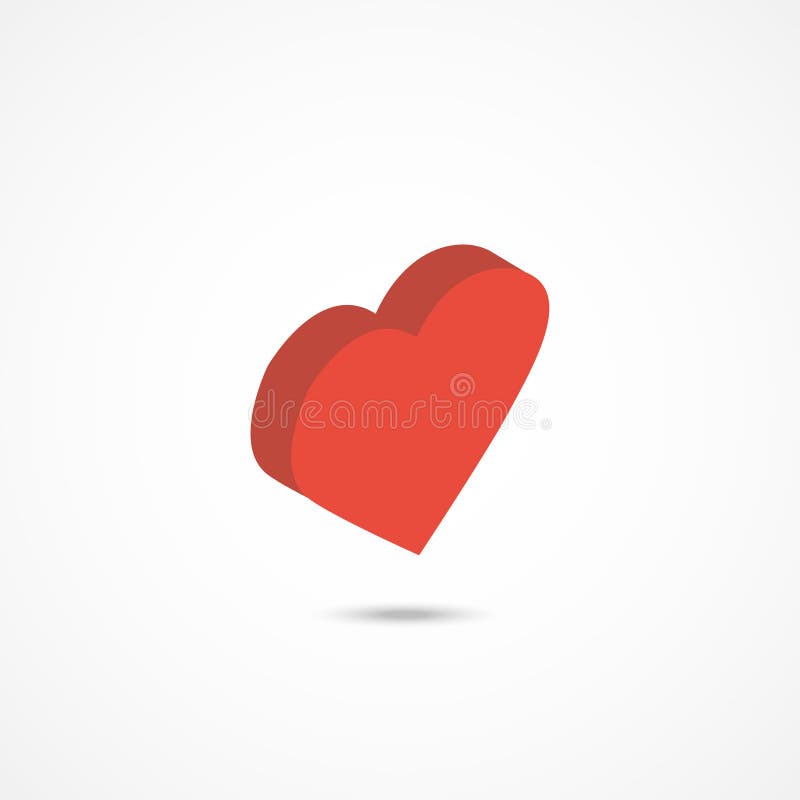 Heart Isometric Icon 3d Vector Illustration Stock Vector - Illustration ...