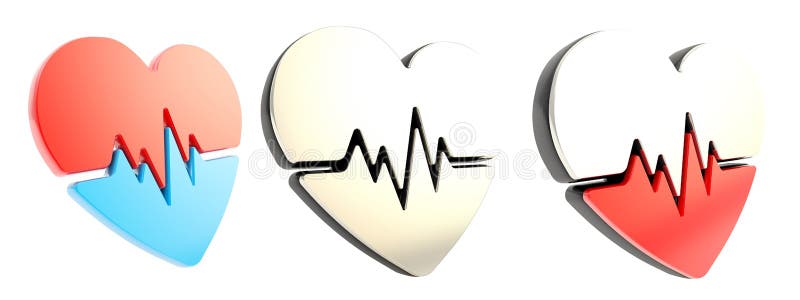 Heart Issues and Health Care Emblem Icon Isolated Stock Illustration ...