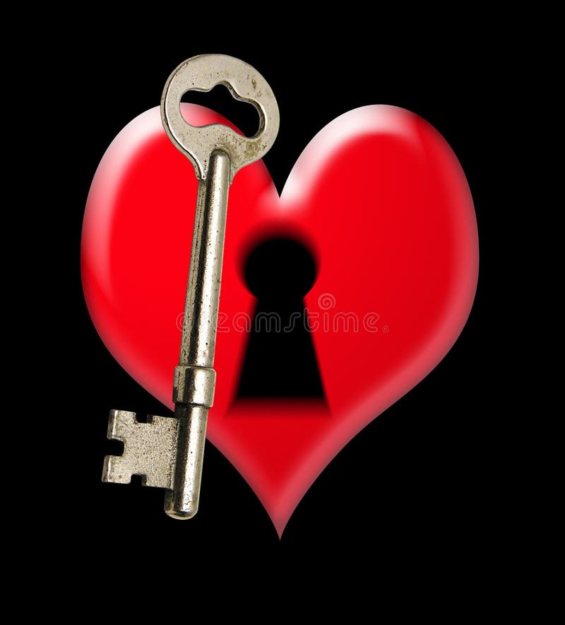 Heart Key stock illustration. Illustration of romantic - 676602