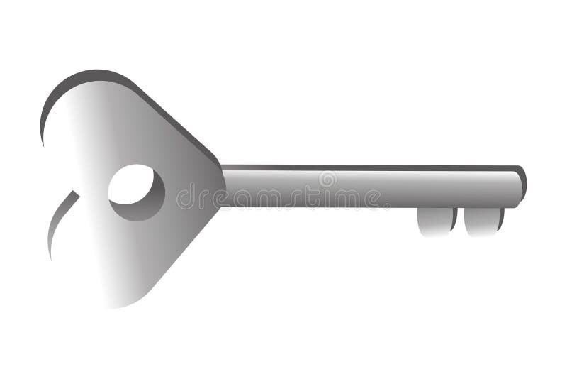 Heart key cartoon stock vector. Illustration of graphic - 142648360