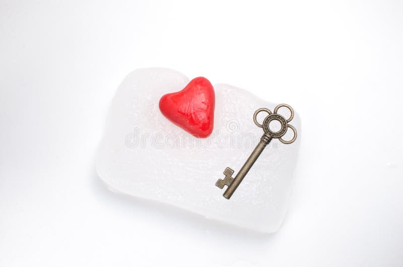 Heart and Key Frozen in the Ice Stock Image - Image of girl, cool: 92985837