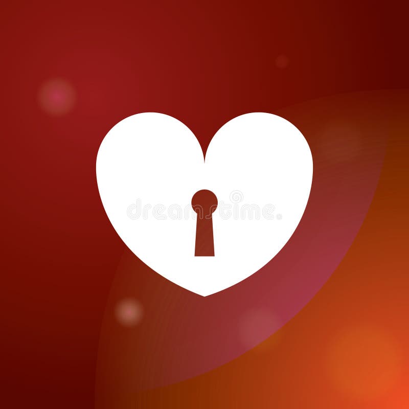 Heart with Key Hole. Vector Illustration Decorative Design Stock Vector ...