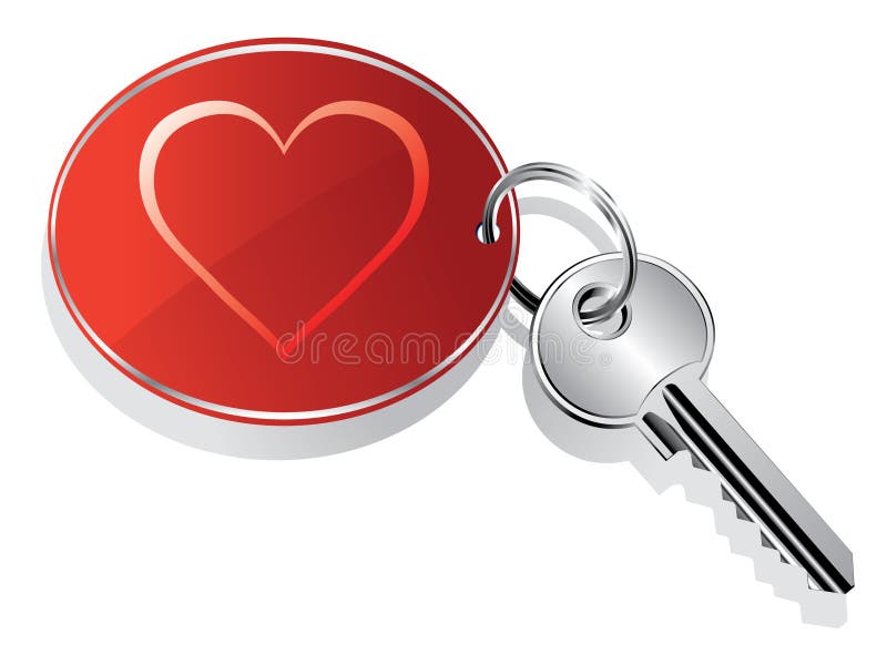 House Keys with Heart Icon Keyring. Concept for Key To My Heart. Love ...