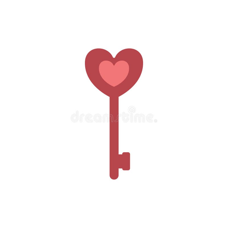 Heart Key. Vector Illustration Decorative Design Stock Vector ...