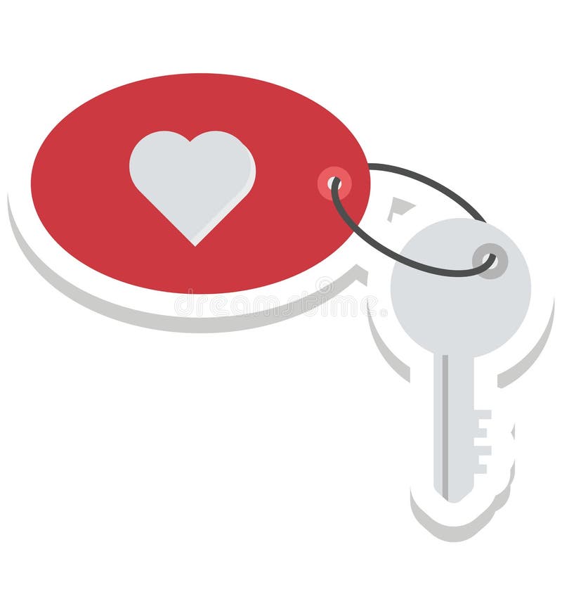 Heart Keychain Stock Illustrations – 634 Heart Keychain Stock ...