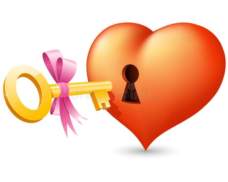 Heart with keyhole and key stock vector. Illustration of open - 22893125 Heart with keyhole and key stock vector. Illustration of open - 22893125