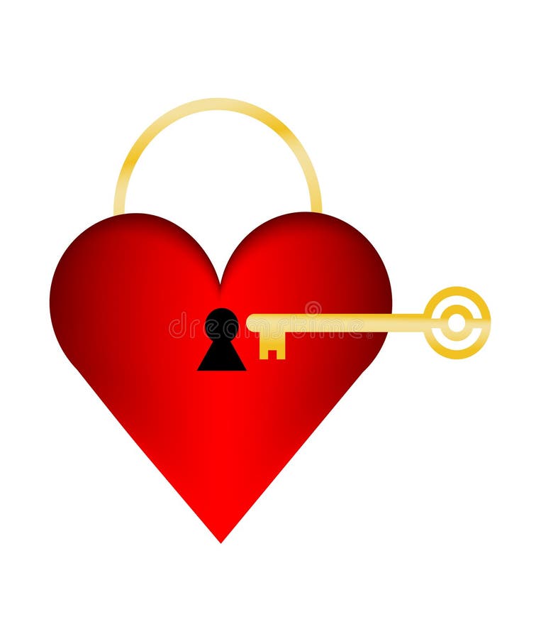 The heart with keyhole stock vector. Illustration of idea - 18589394