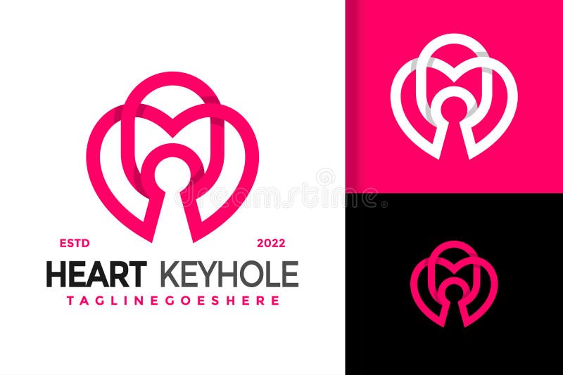 Heart Keyhole Modern Logo Design Vector Illustration Template Stock ...