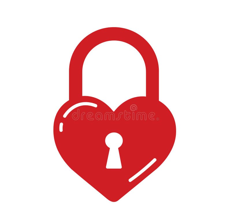 Heart with Keyhole Vector Illustration Stock Vector - Illustration of ...