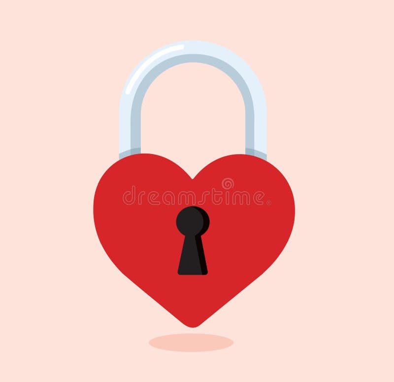 Heart with Keyhole Vector Illustration Stock Vector - Illustration of ...