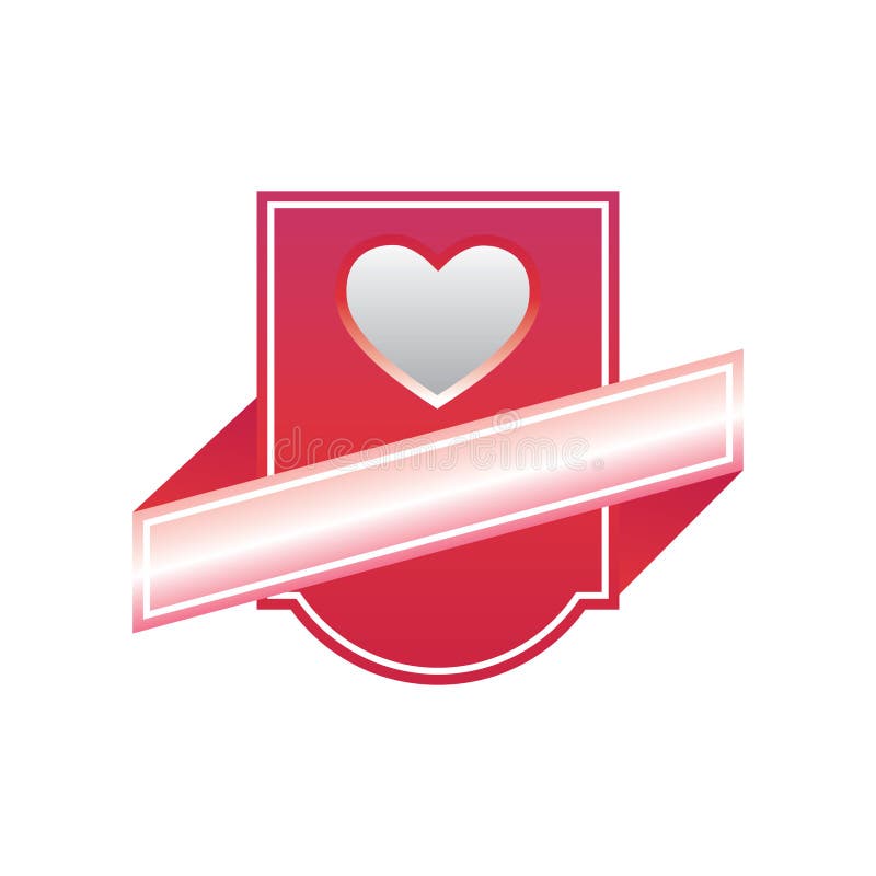 Heart Label. Vector Illustration Decorative Design Stock Vector ...