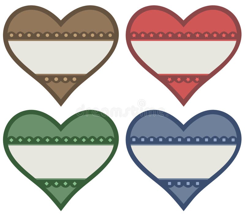 Heart labels stock vector. Illustration of heart, symbol - 31806286