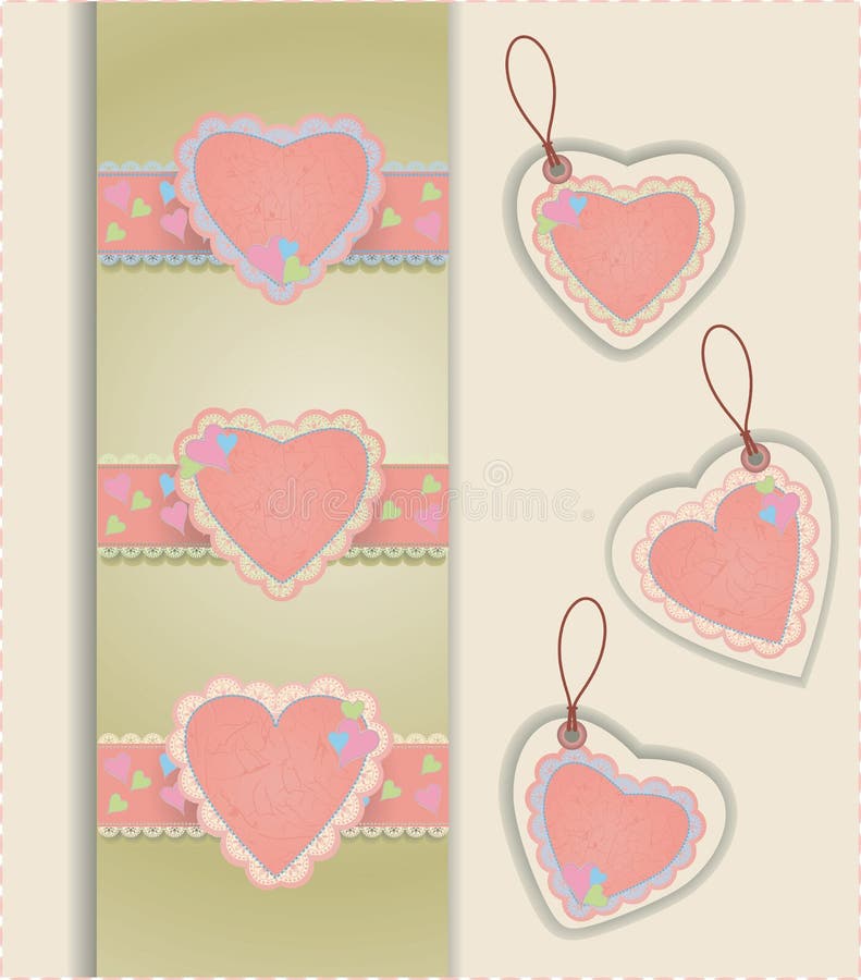 Heart Labels stock vector. Illustration of celebration - 32877510