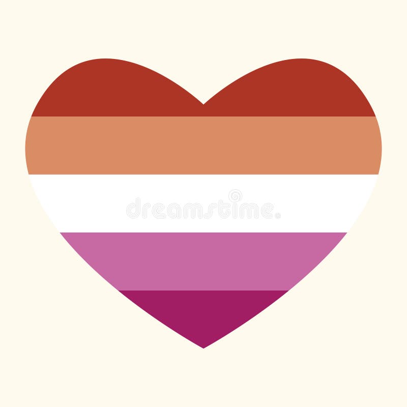 Heart with Lesbian Flag. Pride Month Concept Stock Vector ...
