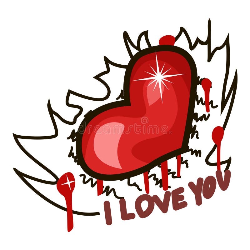 Heart from the letter stock vector. Illustration of recognition - 28777702