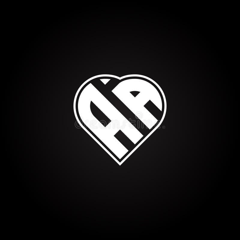 Heart Letter AA Logo - Initial Monogram Template for Alphabet a and a ...