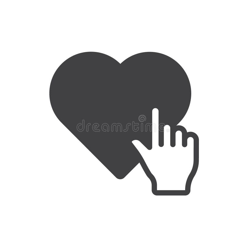Heart Like Click Vector Icon Stock Vector - Illustration of good ...