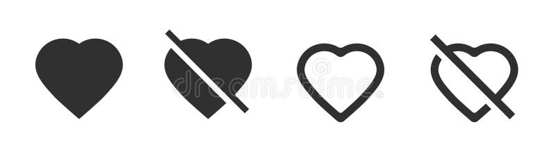 Heart Like Dislike Icon Vector Ui Ux Interface Element, Favorite ...