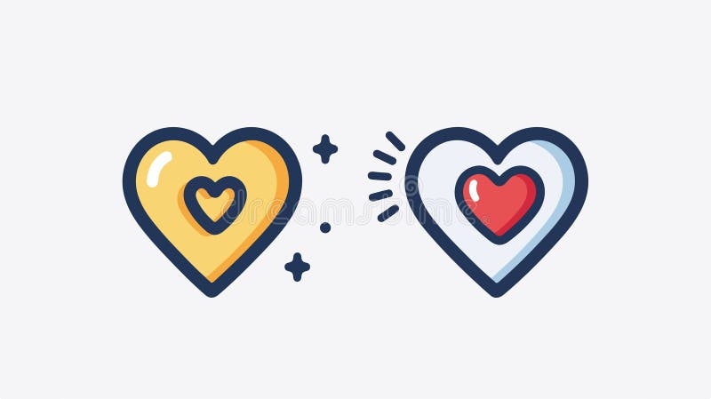 Heart and Like Icon in Basic Web Design Elements Stock Vector ...