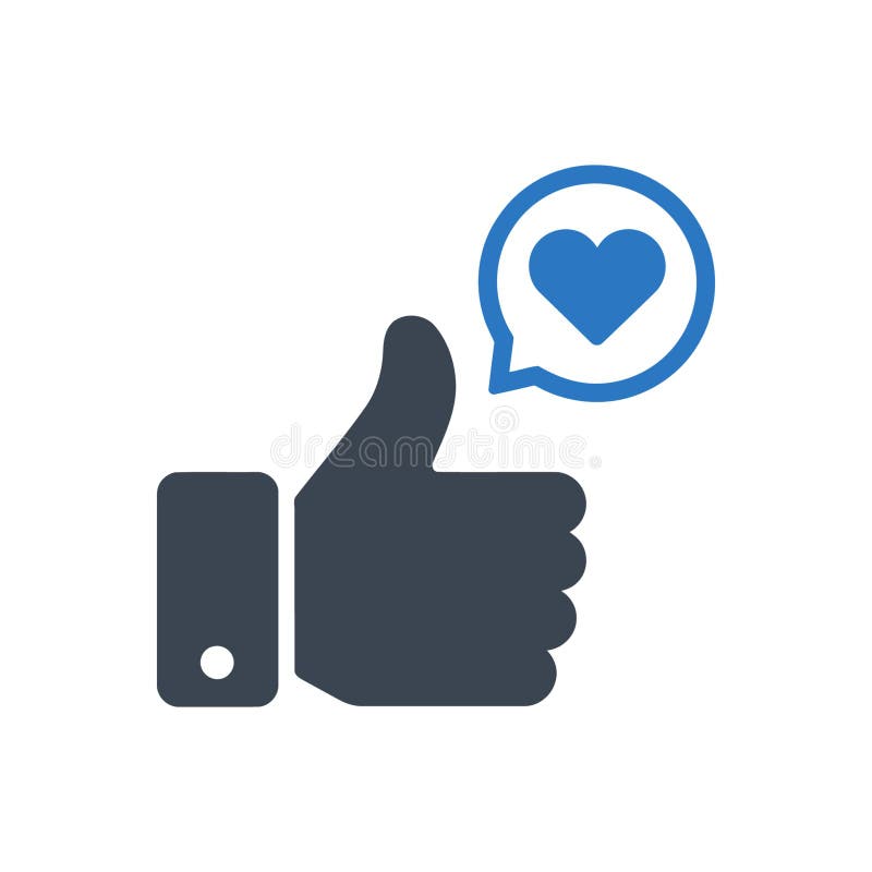 Heart Like Icon stock vector. Illustration of like, thumbsup - 361529044