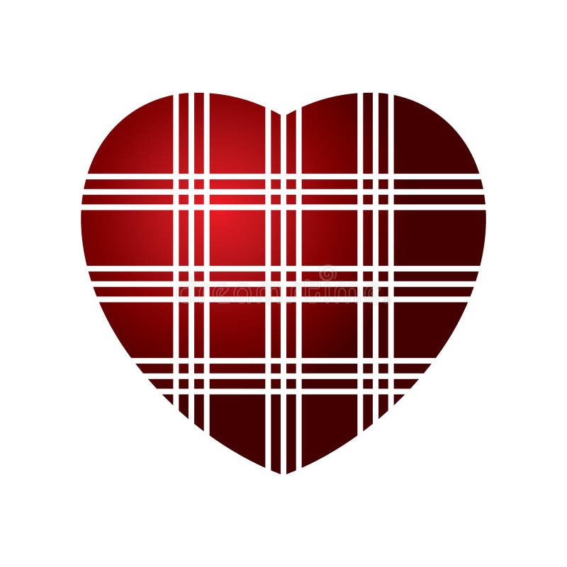 Heart with Line Grids. Vector Illustration Decorative Design Stock ...