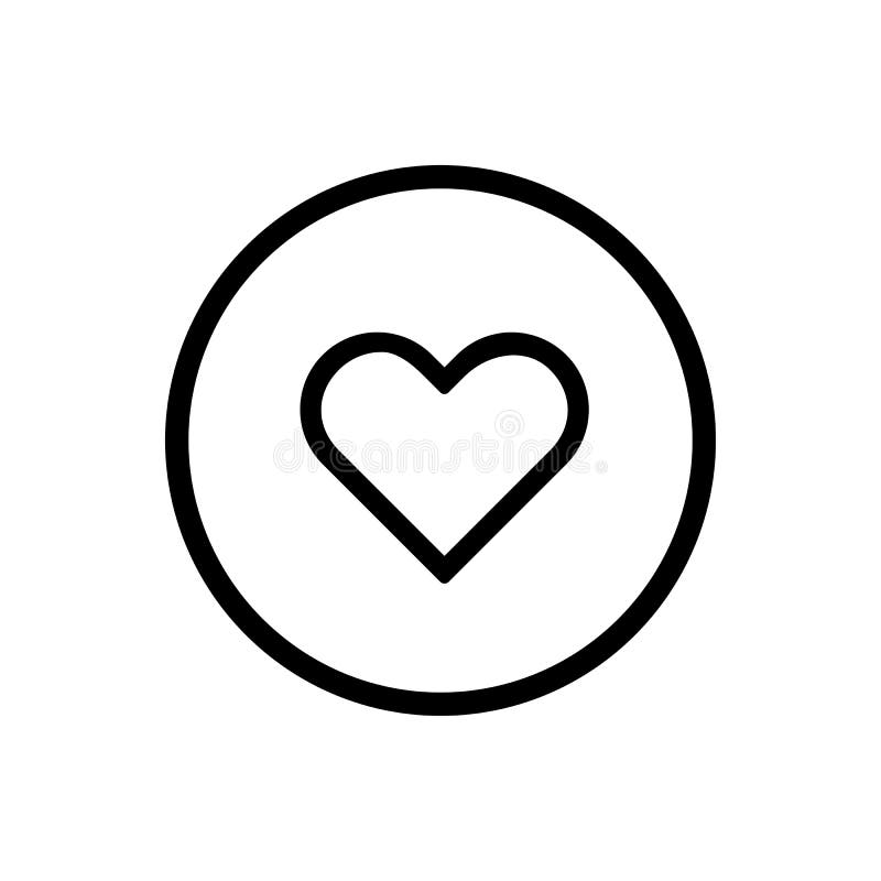 Heart Line Icon on a White Background Stock Vector - Illustration of ...