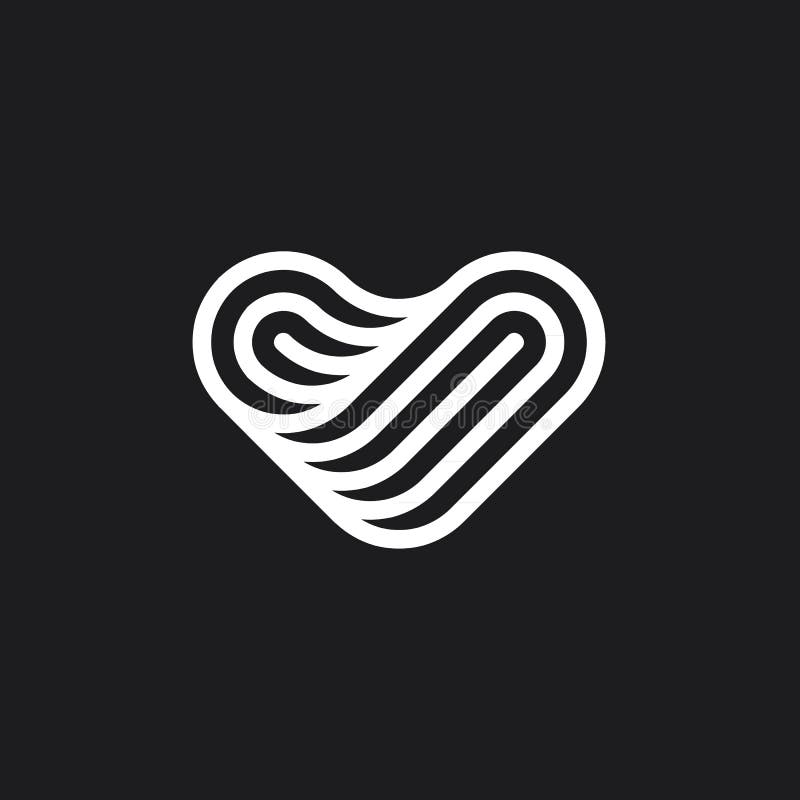 Heart Line Mark stock vector. Illustration of creative - 107154783