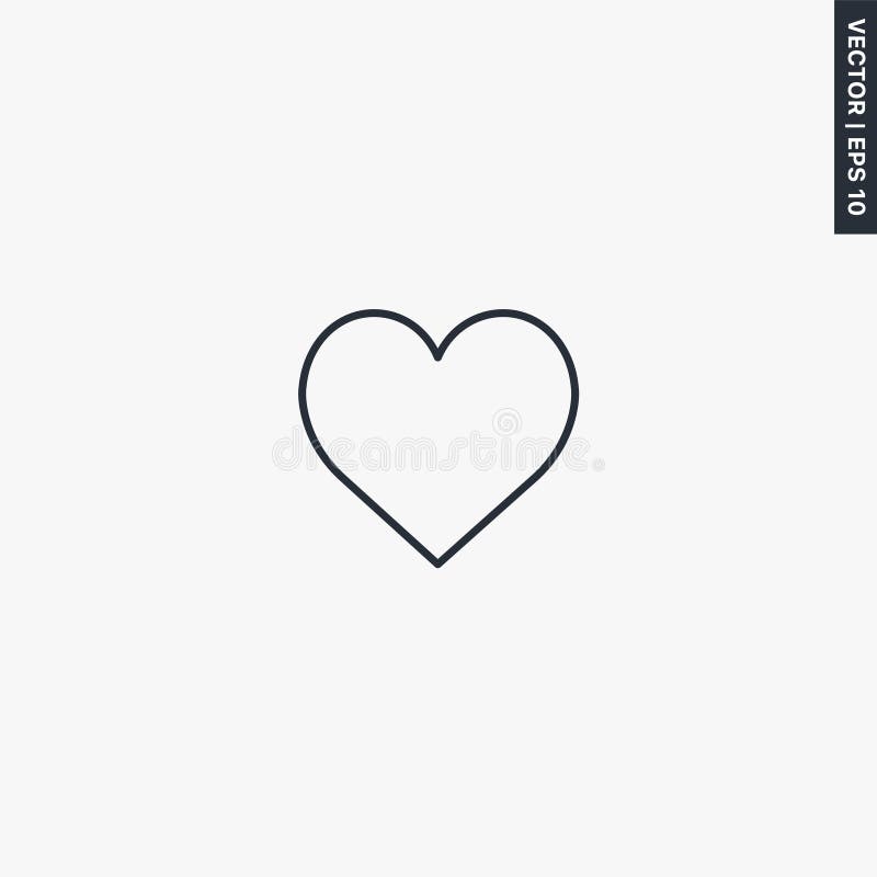 Heart, Linear Style Sign for Mobile Concept and Web Design Stock Vector ...