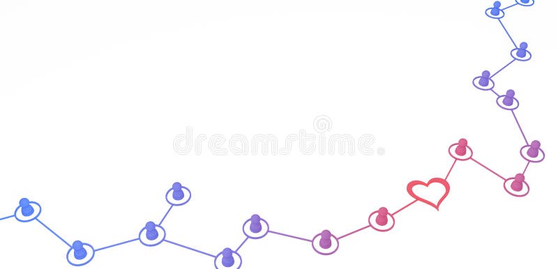 Heart Link Connection stock illustration. Illustration of rendering ...