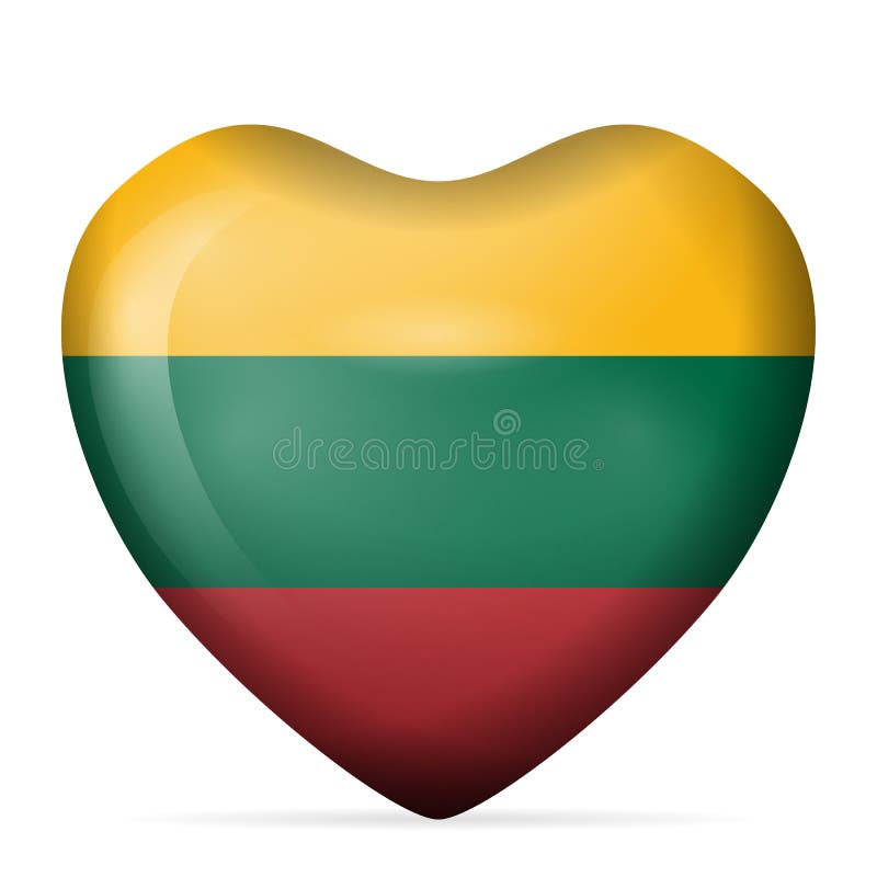 Lithuania Heart Flag Stock Illustrations – 340 Lithuania Heart Flag ...