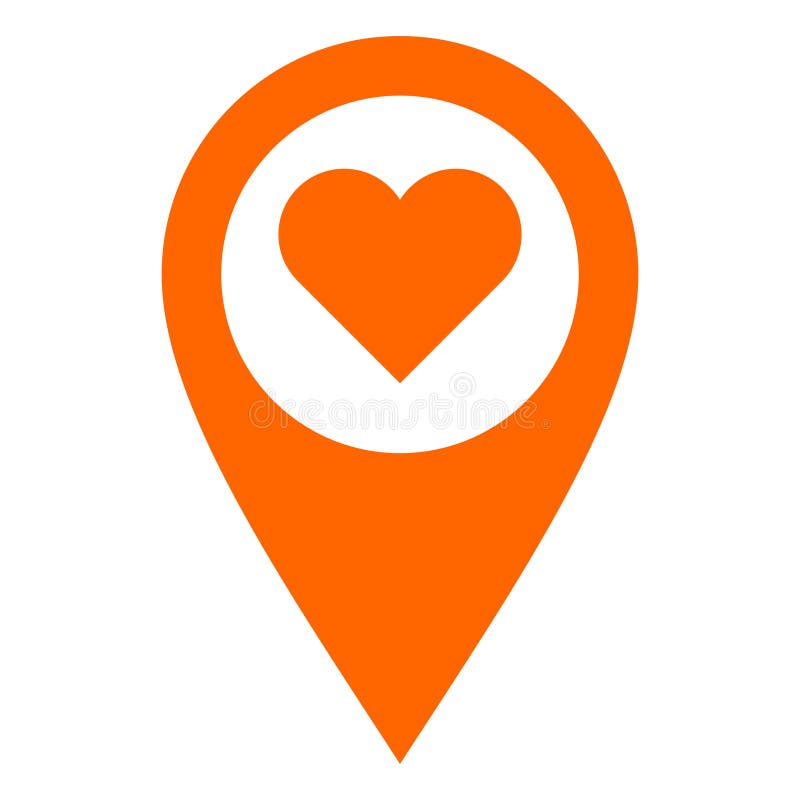 Heart and Location Pin As Vector Illustration Stock Vector ...