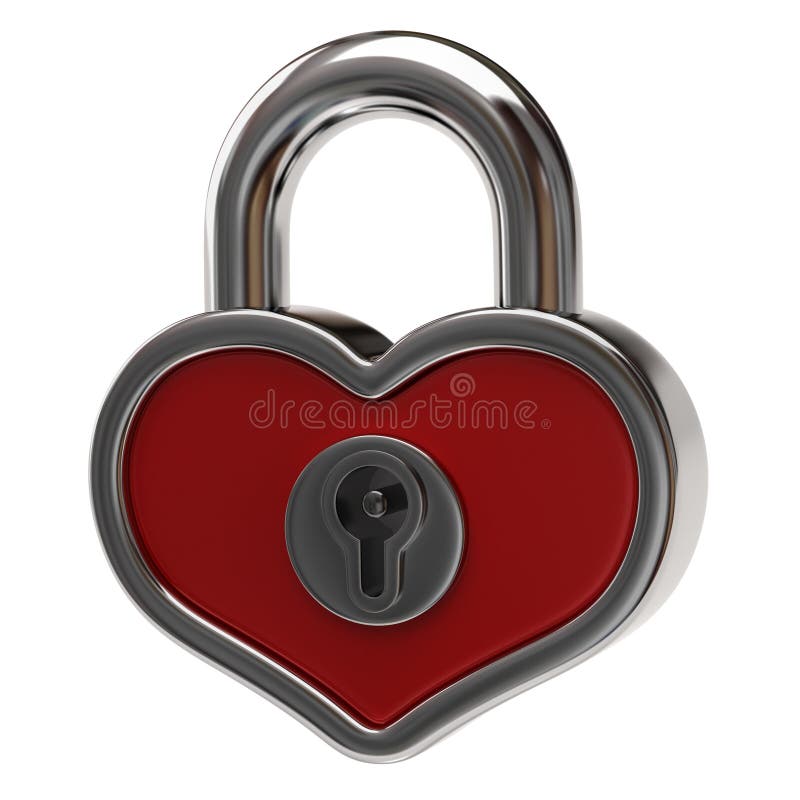 Heart lock with key stock vector. Illustration of symbol - 43716706