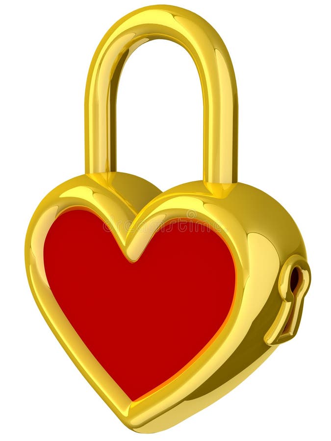 Heart lock stock illustration. Illustration of marriage - 40100061