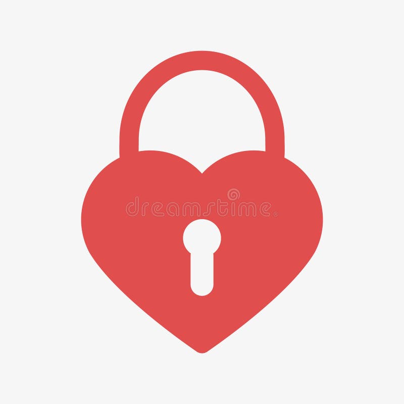 Heart lock icon stock illustration. Illustration of icon - 88860185