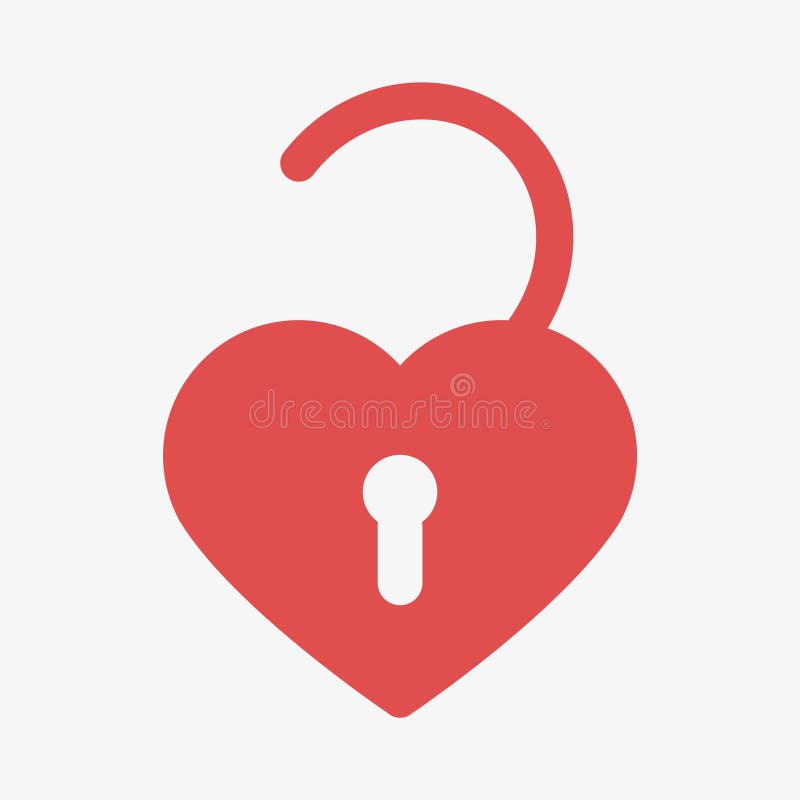 Heart lock icon stock illustration. Illustration of padlock - 88860134