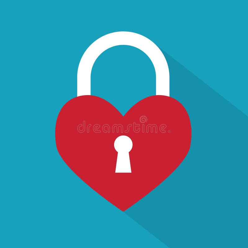 Heart lock icon stock vector. Illustration of greetings - 168307972