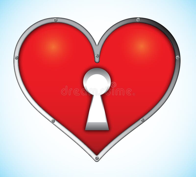 Heart lock stock vector. Illustration of heart, feelings - 48507100