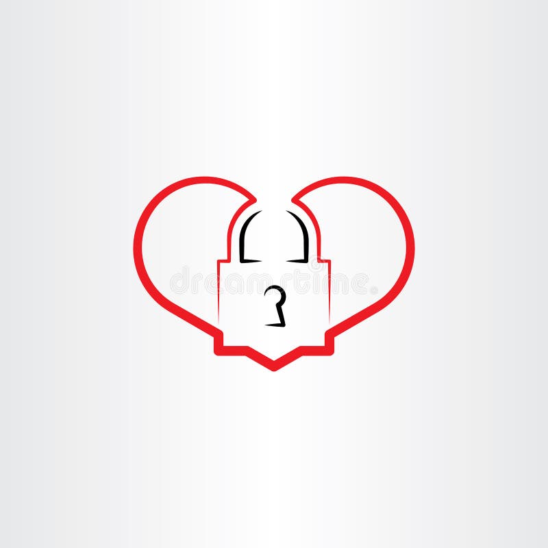Heart Lock Vector Logo Icon Element Stock Vector - Illustration of ...