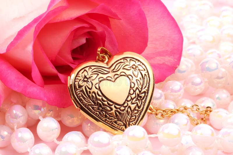 Gold Locket stock photo. Image of heart, necklace, gift - 235630