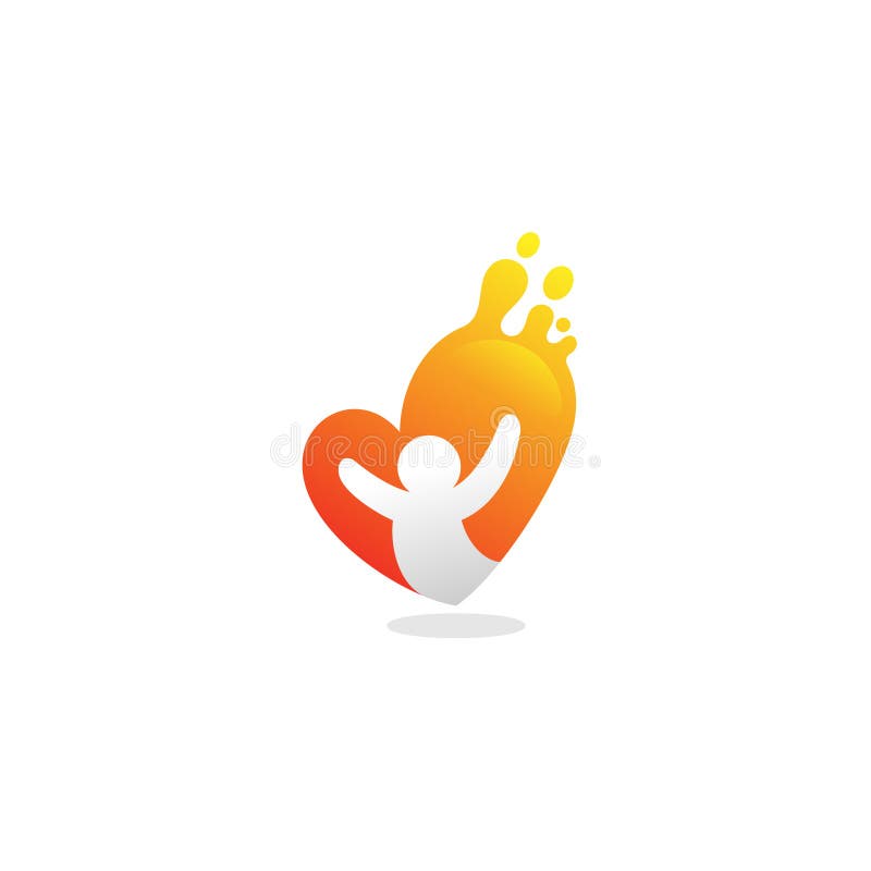 Heart Logo and Children Design Combination , Charity Design Stock ...