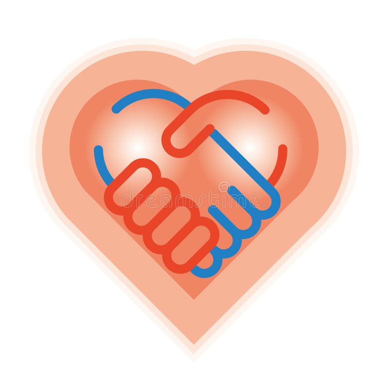 Heart Logo / Handshake and Heart Image Stock Vector - Illustration of ...