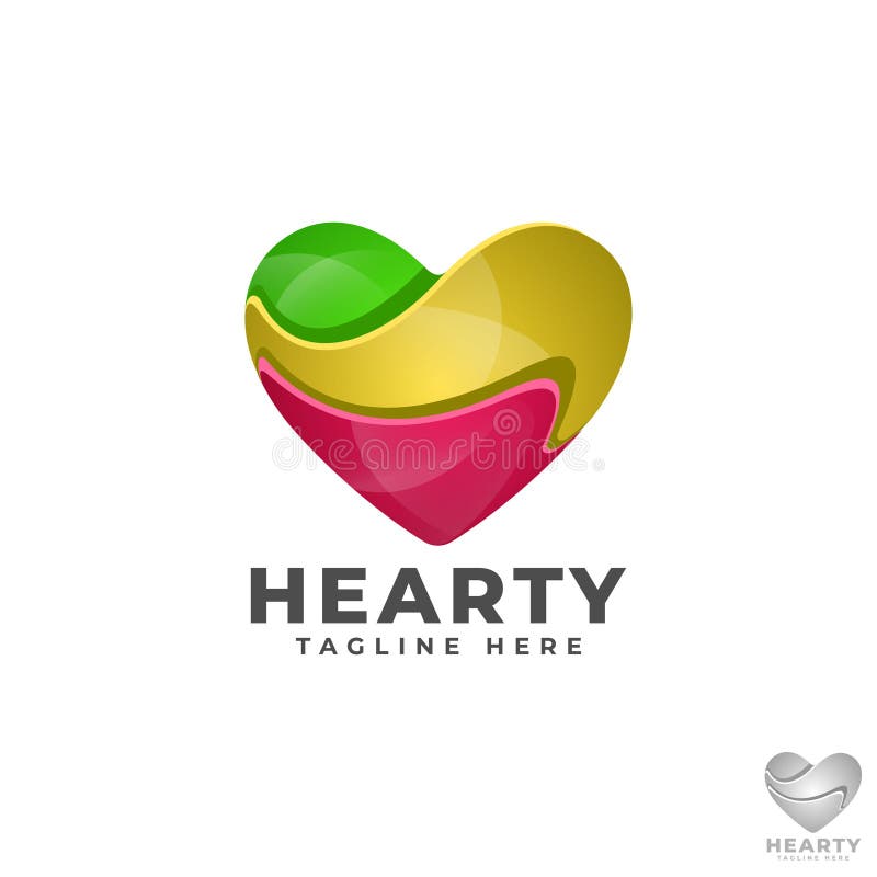 Heart Logo Template stock vector. Illustration of heart - 210348620