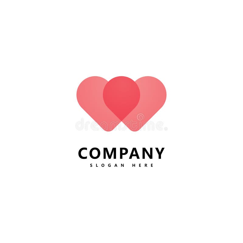 Heart Logo Template Love Logo Icon Vector Design Stock Vector ...