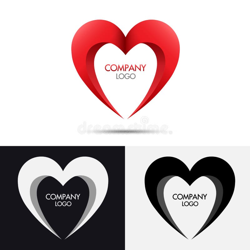 Heart Logo Vector Icon Symbol, Vector Illustration Stock Vector ...