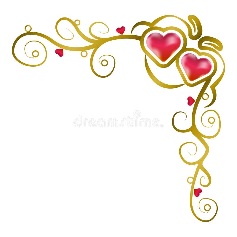 Heart Corner Border Stock Illustrations – 4,269 Heart Corner Border ...