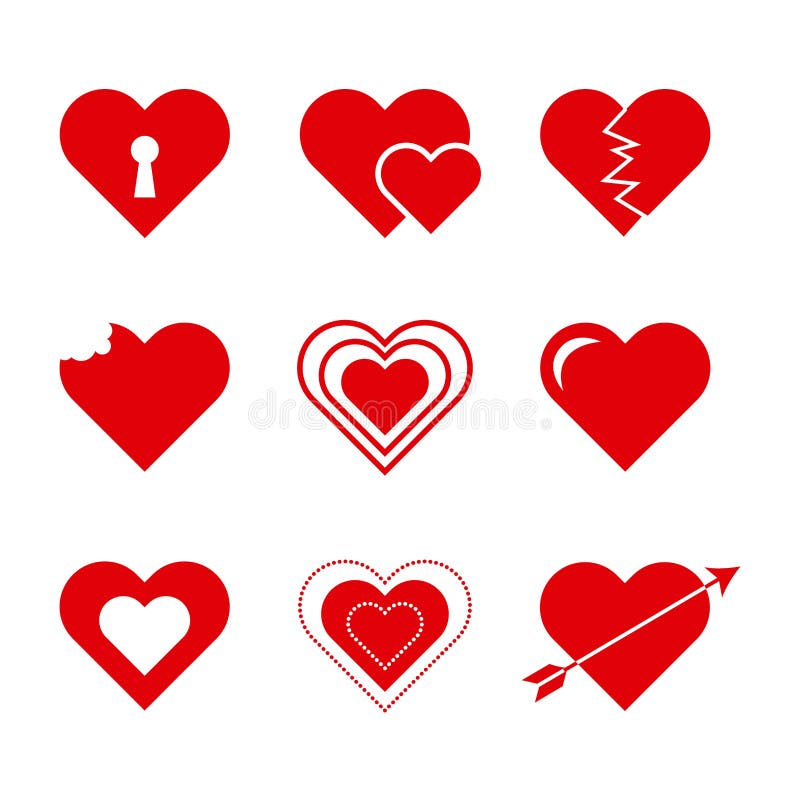 Heart love design stock vector. Illustration of arrow - 46222528