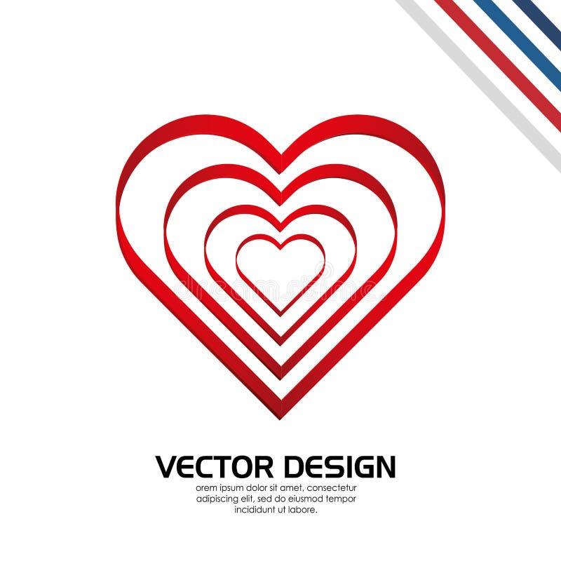 Heart love design stock illustration. Illustration of decorative - 67709957